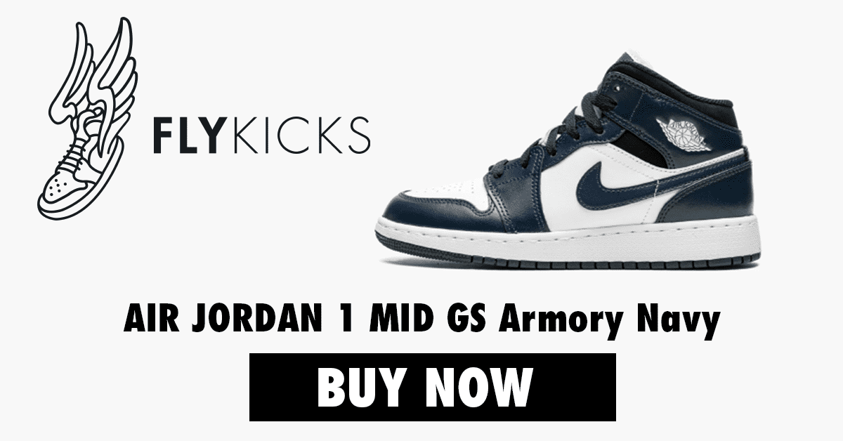AIR JORDAN 1 MID "Armory Navy" (GS) - Flykicks