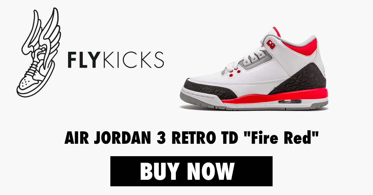 JORDAN AIR JORDAN 3 "Fire Red" (TD) - Flykicks